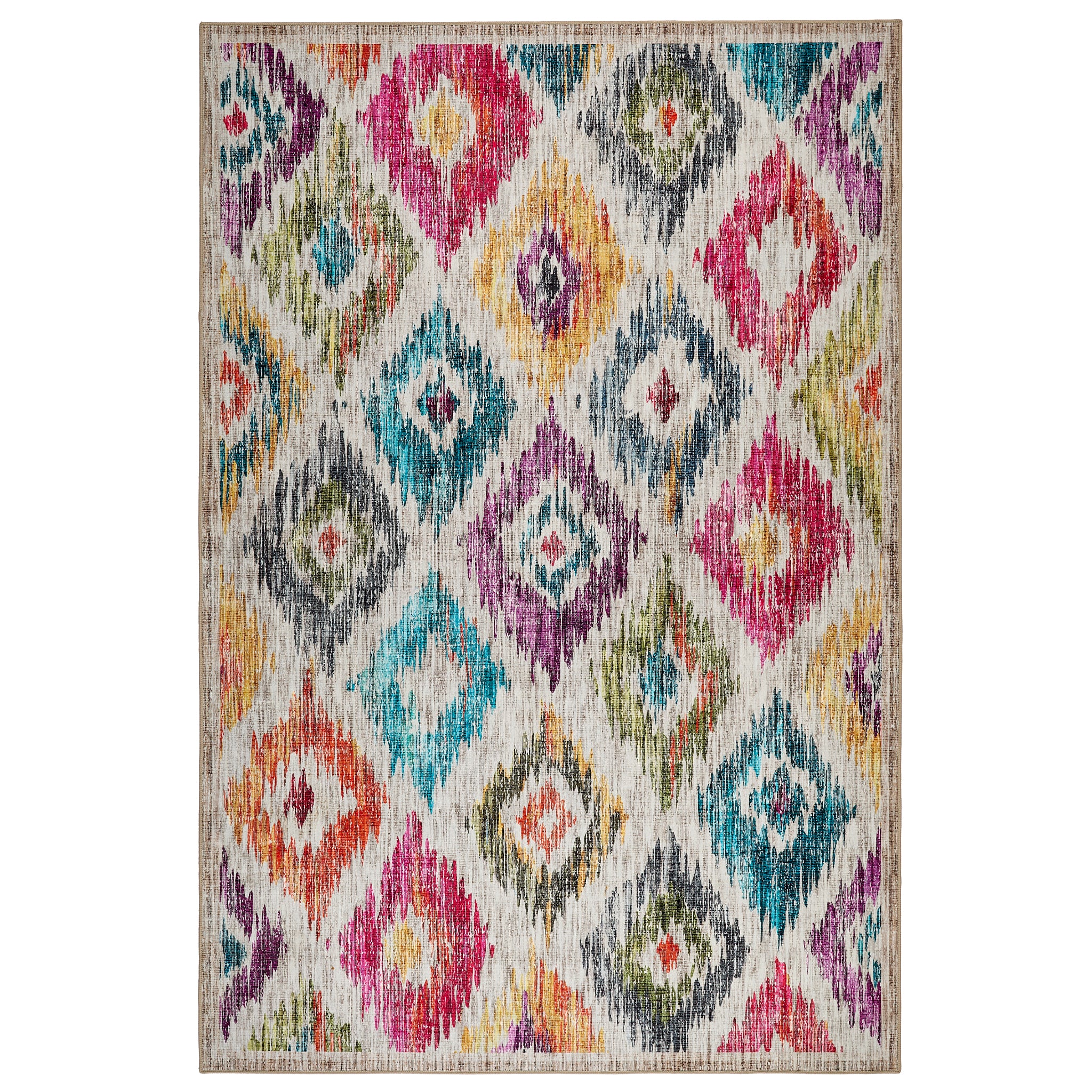 Painted Ikat Eco-Washable Rug - Hug Rug
