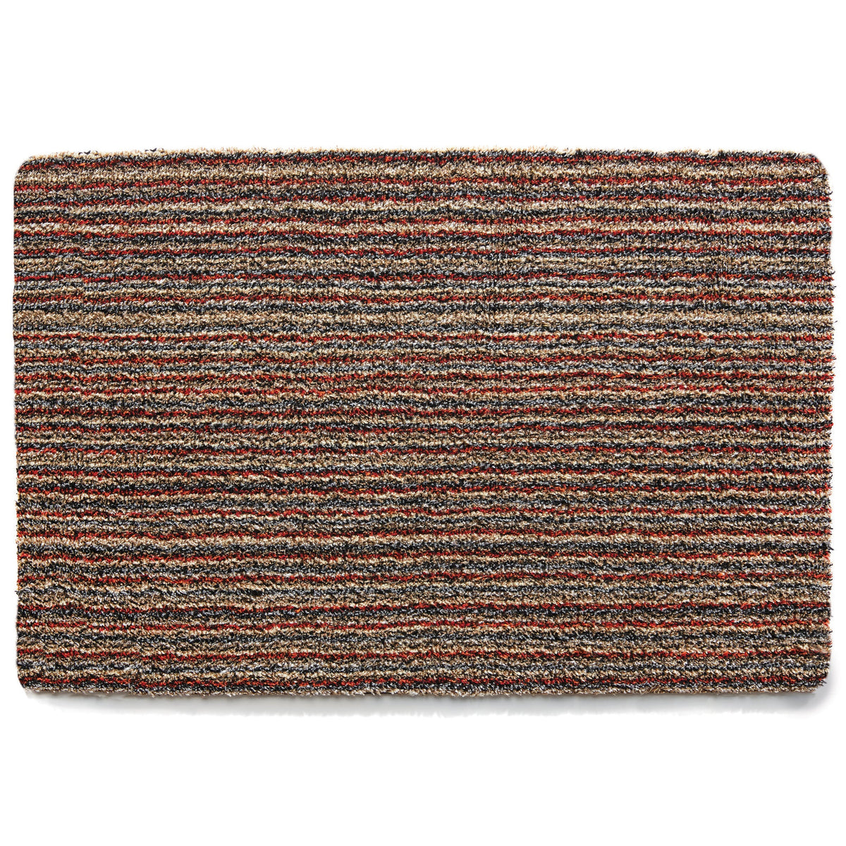 Plain Candy Stripe Doormat | Soft, Non Slip Doormat | Hug Rug