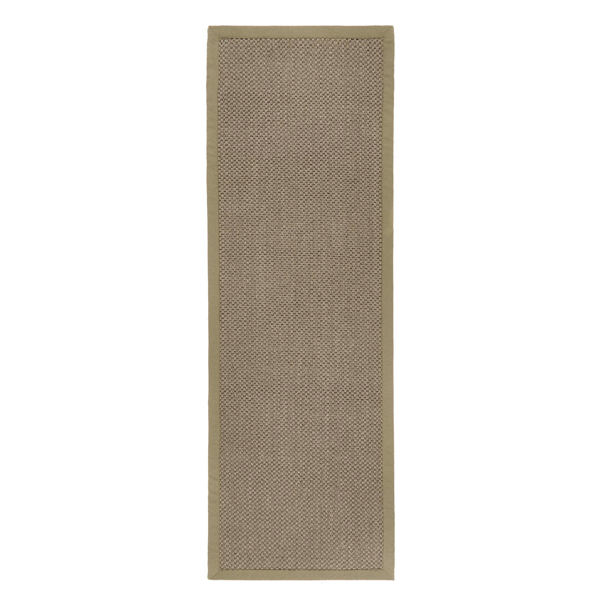 Green Sisal Rug Runner with Sage Green Border - Hug Rug